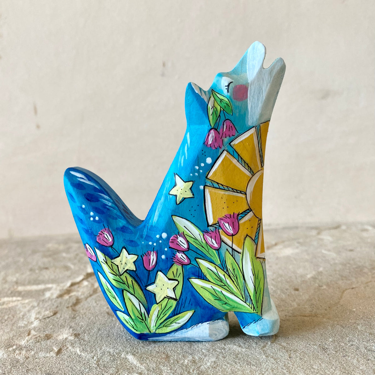 4” Celestial Desert Howling Wolf 1 – Tattered Rabbit